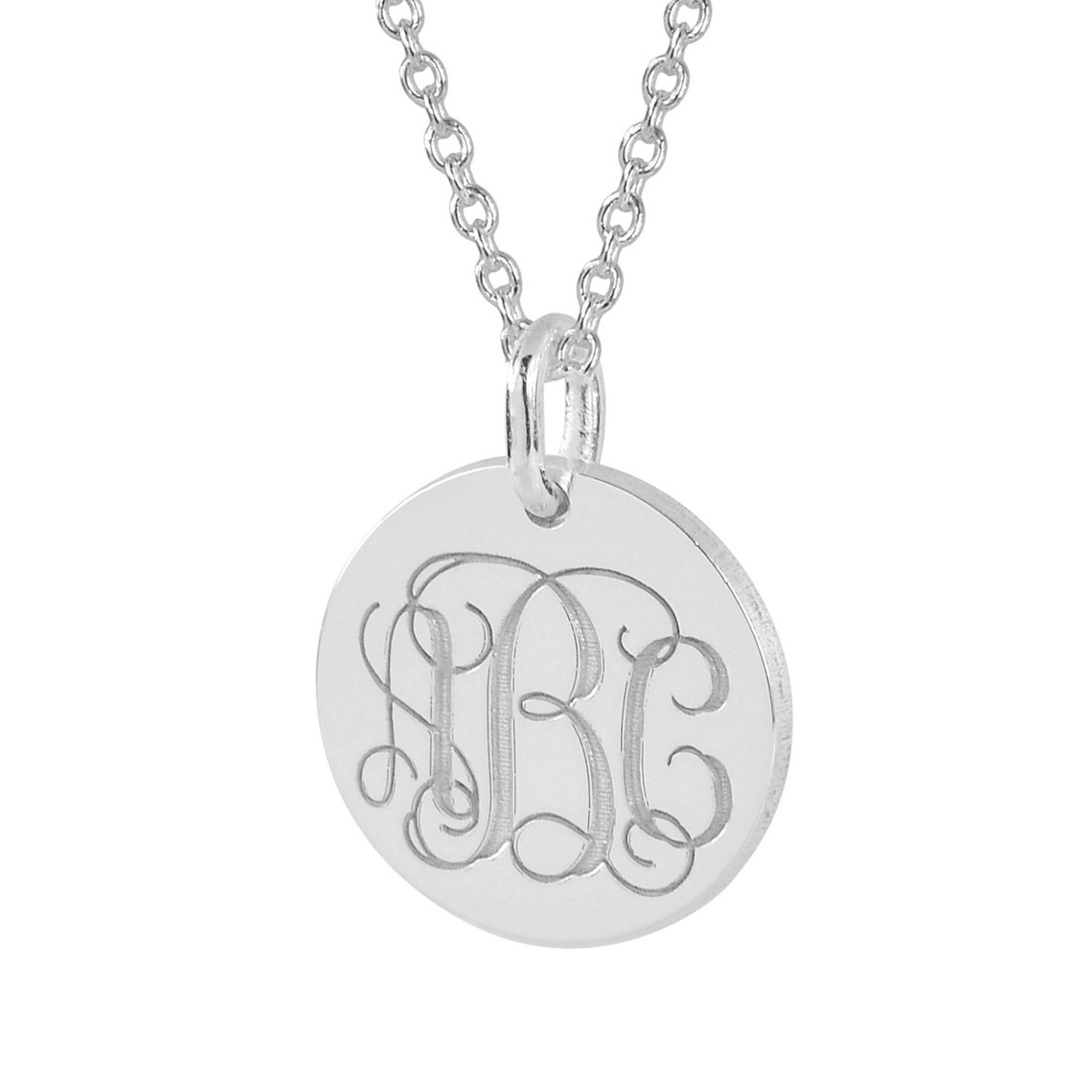 Small Sterling Silver Deep Engraved 3 Initials Monogram 1/2 - Etsy