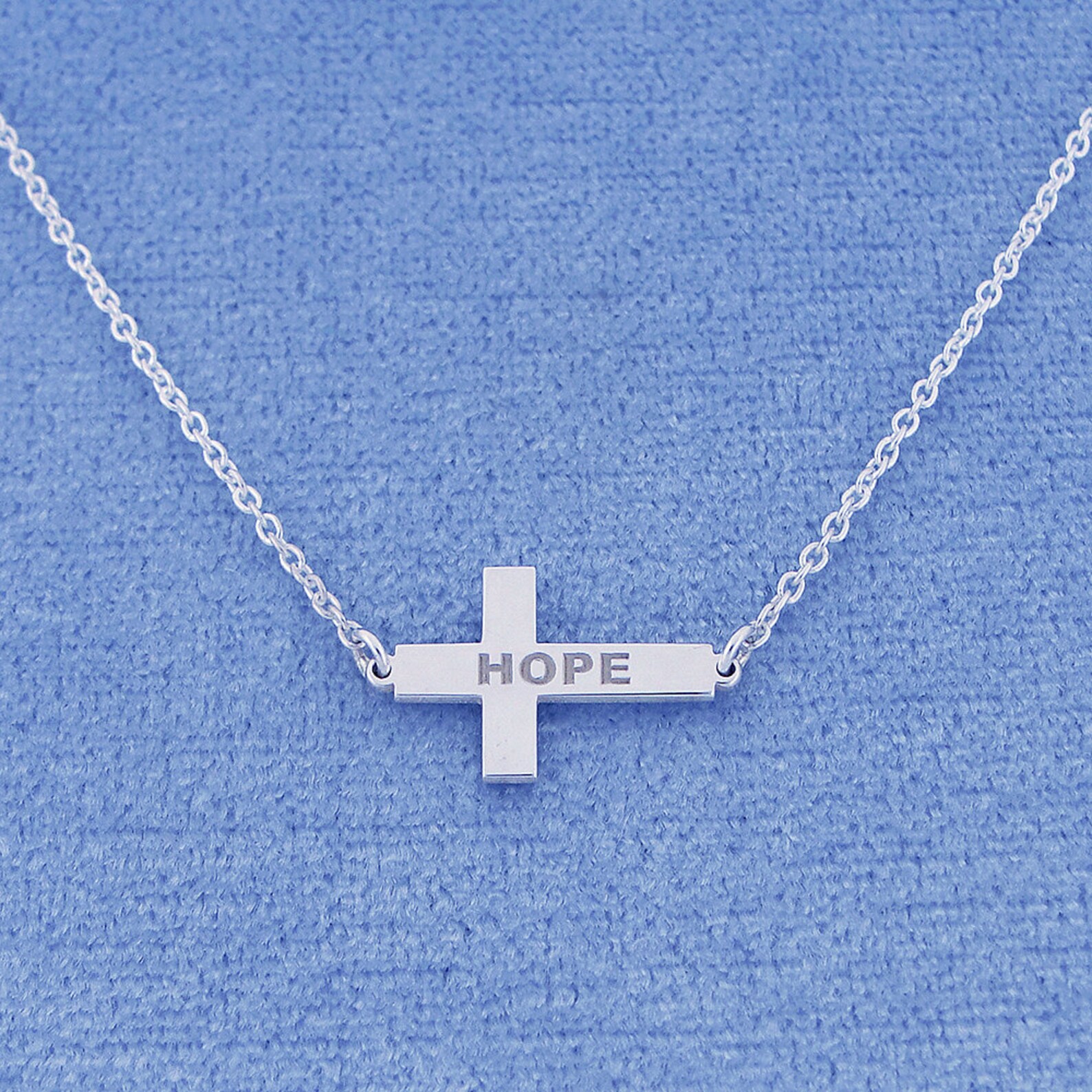 Tiny Sideway Cross Charm Pendant Necklace Personalized Dainty - Etsy