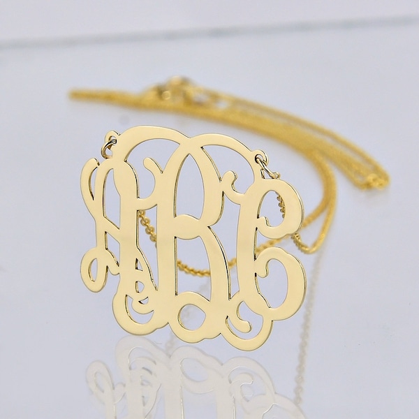 Monogram Necklace - Etsy