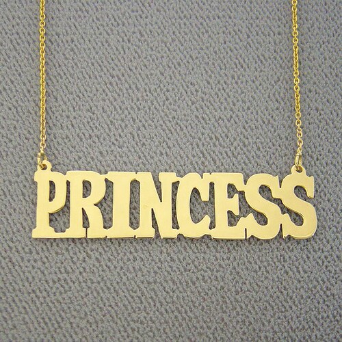 10k Or 14k Yellow Or White Solid Gold Personalized Name Etsy