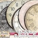 FACE CLOCK 8 Inch Circle Printable Vintage Jpeg Clipart - Etsy