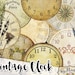 VINTAGE CLOCK 4 Inch Circle Printable Clock Faces Grunge Dirty Antique ...