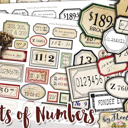 JOURNAL JUNK Labels Kit Printable Vintage Ephemera Diary - Etsy