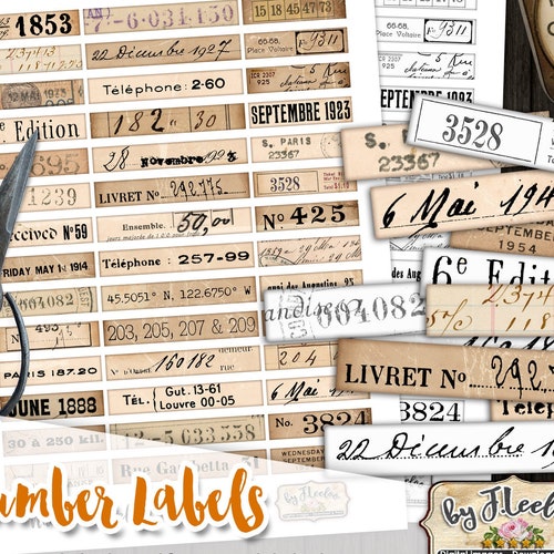 JOURNAL JUNK Labels Kit Printable Vintage Ephemera Diary - Etsy
