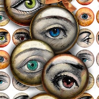 Dragon Creature Eyes Digital Collage Sheets Printable Iris Chips Doll ...