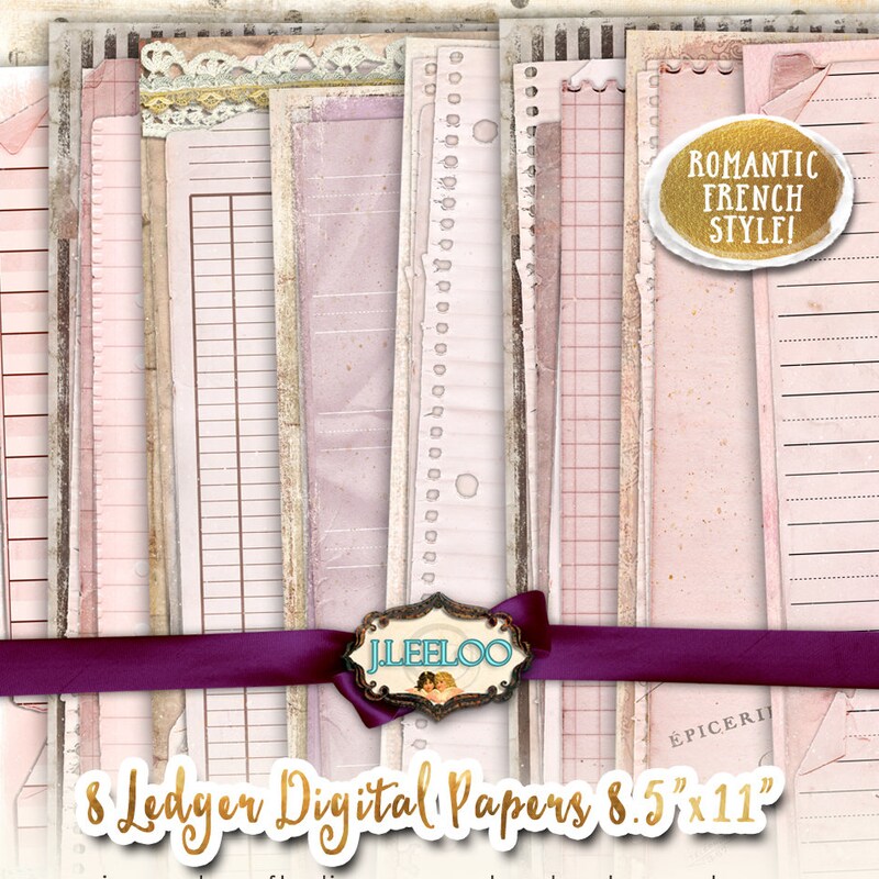 Pink Scrapbook Papers - Etsy