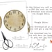 VINTAGE CLOCK 5 Inch Printable Clock Face | Jpeg Png Clipart Vintage ...