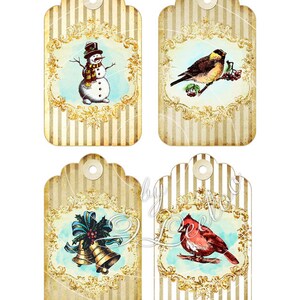 HOLIDAYS TAGS for Thank You Greeting Card Digital Collage Sheet Jewelry ...