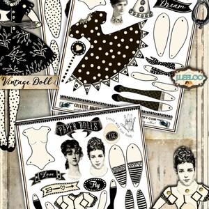 DANCER PAPER DOLLS Digital Altered Art Digital Collage Sheet for ...