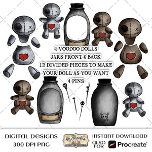 VOODOO DOLLS Halloween PNG Clipart - Magic Rites - Party Invitations ...