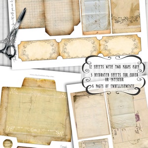 JUNK JOURNAL KIT Distressed Vintage Journal Kit Crafting Journal ...