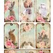 HAPPY BUNNIES Easter Tags Digital Shabby Chic Jewelry Holder Roses ...