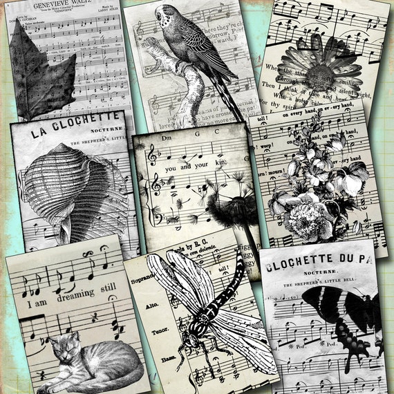 Black And White Music Collage