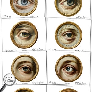PAST GLANCES Fussy-cut Ephemera Classical Lover's Eye | Oil Painting ...