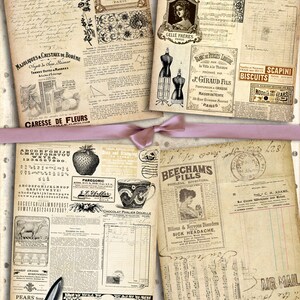 JUMBLE Digital Papers Journal Art Scrapbook Bookmaking Pages Background ...