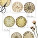 VINTAGE CLOCK 5 Inch Printable Clock Face | Jpeg Png Clipart Vintage ...