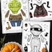 STRANGER PAPER FAMILY Halloween Paper Dolls Hand Drawn Watercolor Scary ...