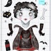 STRANGER PAPER FAMILY Halloween Paper Dolls Hand Drawn Watercolor Scary ...