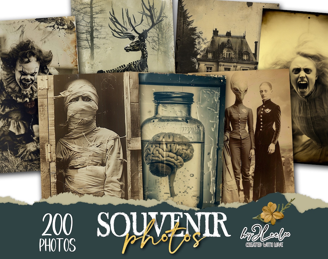SOUVENIR PHOTOS Collection 200 Odd Photos | Creepy Junk Journal Digital ...