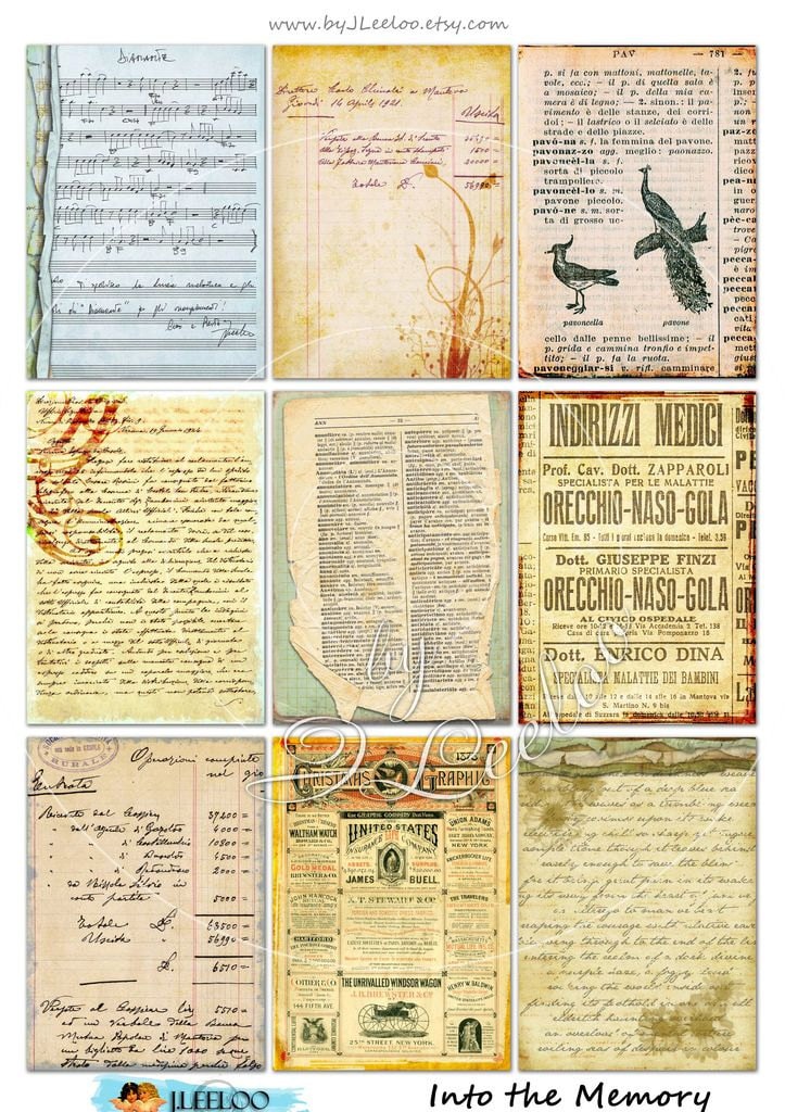 INTO THE MEMORY Printable Vintage Invitation Romantic Gift - Etsy