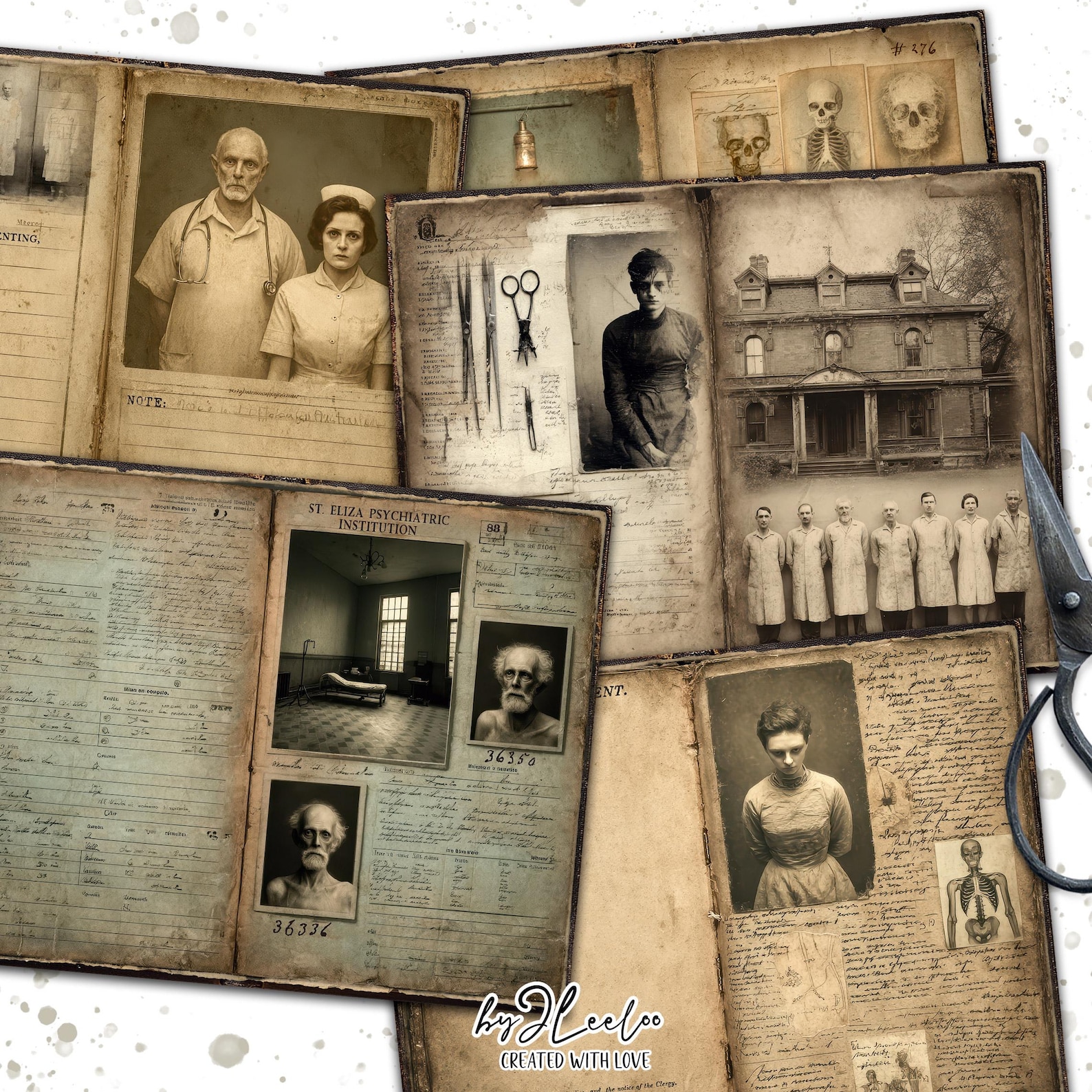 ANATOMY OF MADNESS | Vintage Asylum Junk Journal Pages, Psychiatric ...