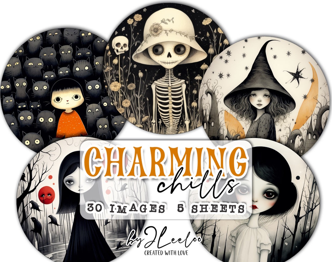CHARMING CHILLS 3 Inch Printable | Halloween Crafting Digital Sheet for ...