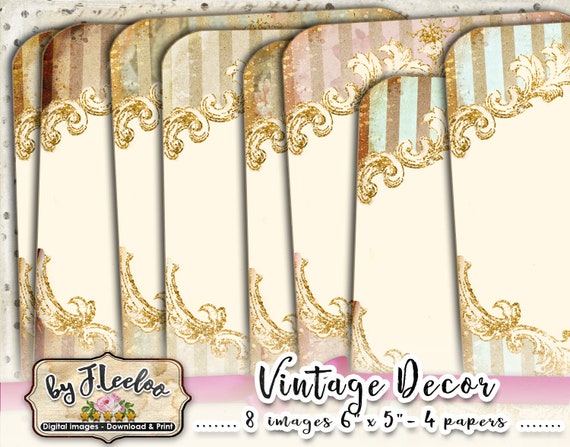 VINTAGE DECOR Editable Invitation Greeting Cards Hang Tags - Etsy