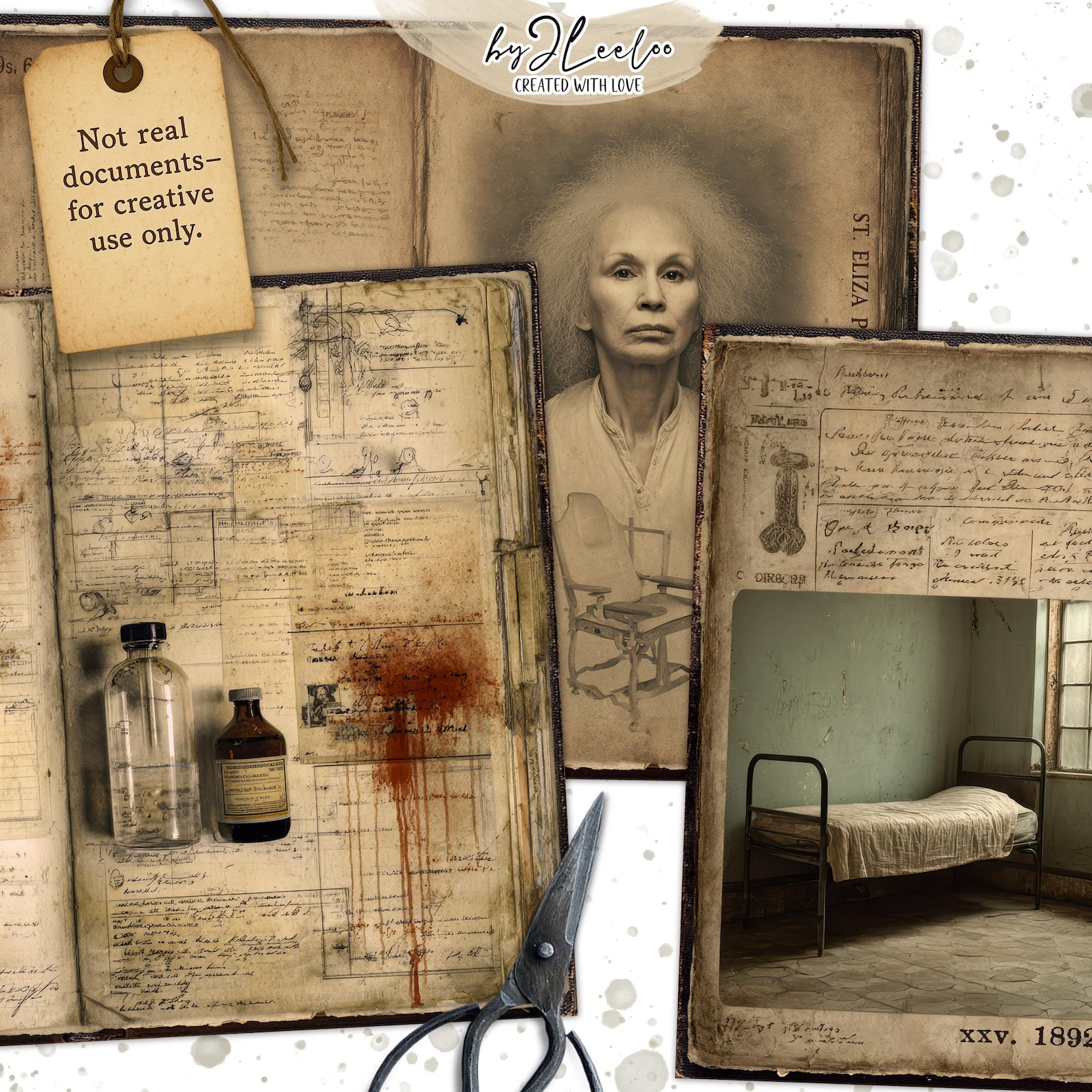 ANATOMY OF MADNESS | Vintage Asylum Junk Journal Pages, Psychiatric ...