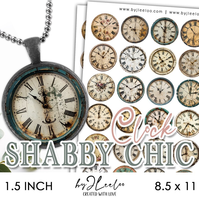 Shabby Chic Clock - Etsy