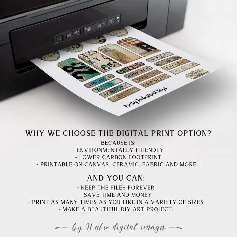 RUSTY INDUSTRIAL Tags Printable Steampunk Vintage Ephemera - Etsy