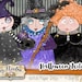 HALLOWEEN WITCH Paper Dolls Hand Drawn Scary Digital Altered Art ...