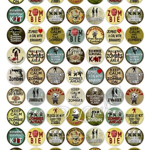 ZOMBIES Digital Download 1 Size Halloween Printable Images for Glass or ...