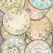 FLORAL CLOCK 8 Inch Circle Printable Clock Face Jpeg Clipart Vintage ...