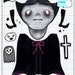 STRANGER PAPER FAMILY Halloween Paper Dolls Hand Drawn Watercolor Scary ...
