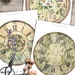 FLORAL CLOCK 8 Inch Circle Printable Clock Face Jpeg Clipart Vintage ...