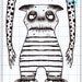 MONSTER PAPER DOLL Hand Drawn Scary to Color Digital Collage Sheet ...