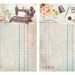 SEWING CARDS Editable Writable Writing Note Shabby Chic Digital Graphic ...