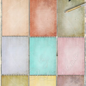 PASTEL BACKGROUNDS Large Digital Paper Texture Vintage for Scrapbook ...