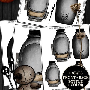 VOODOO PAPER DOLL Halloween Hand Drawn | Scary Digital Altered Art ...