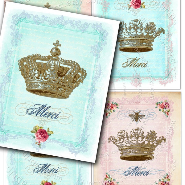 Crown Digital Paper - Etsy