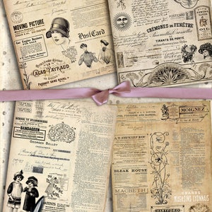 JUMBLE Digital Papers Journal Art Scrapbook Bookmaking Pages Background ...