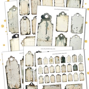 A TOUCH of DARK Vintage Blank Tags 110 PNG | 10 Papers Victorian ...