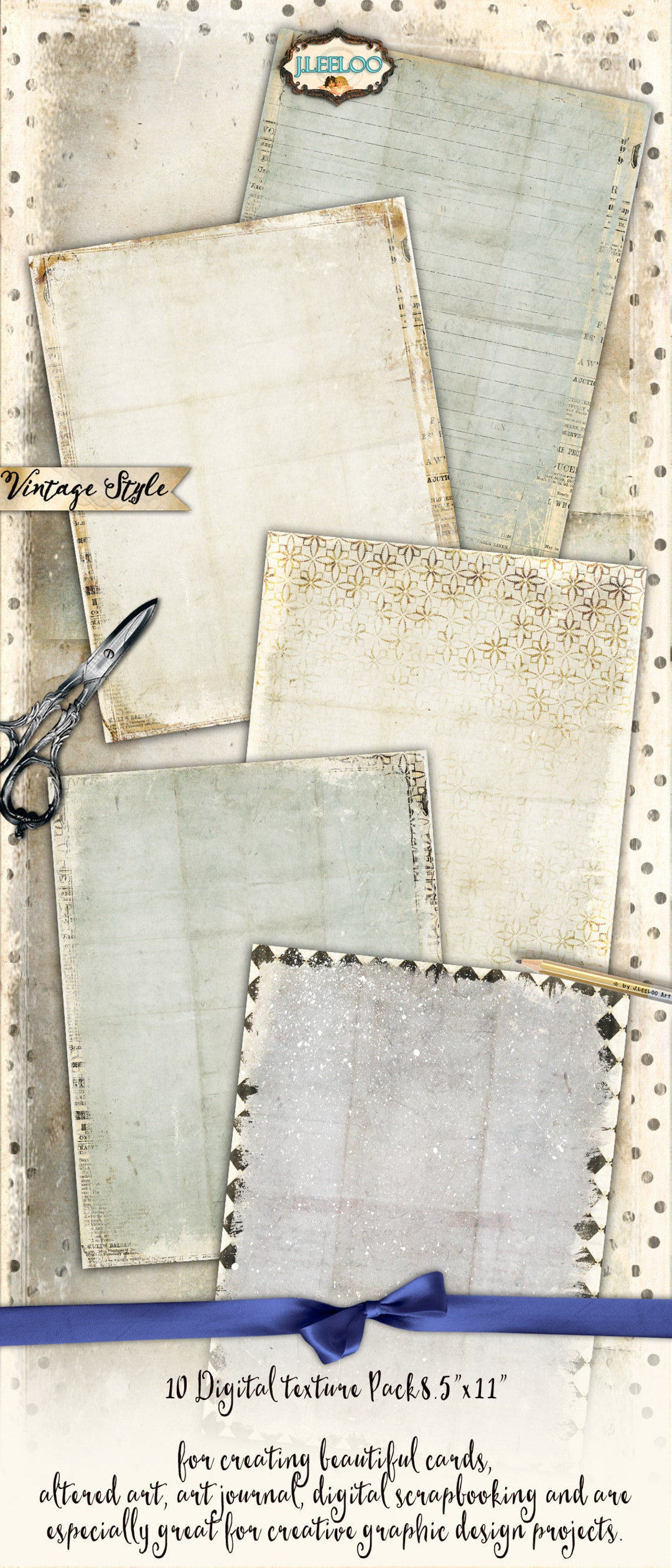 OLD VINTAGE PAPER Large 8.5x11 Inch Papers Shabby Chic - Etsy