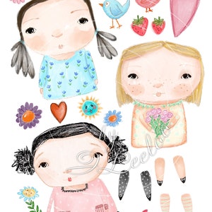 SWEETY PAPER DOLLS Digital Altered Art Digital Collage Sheet for ...