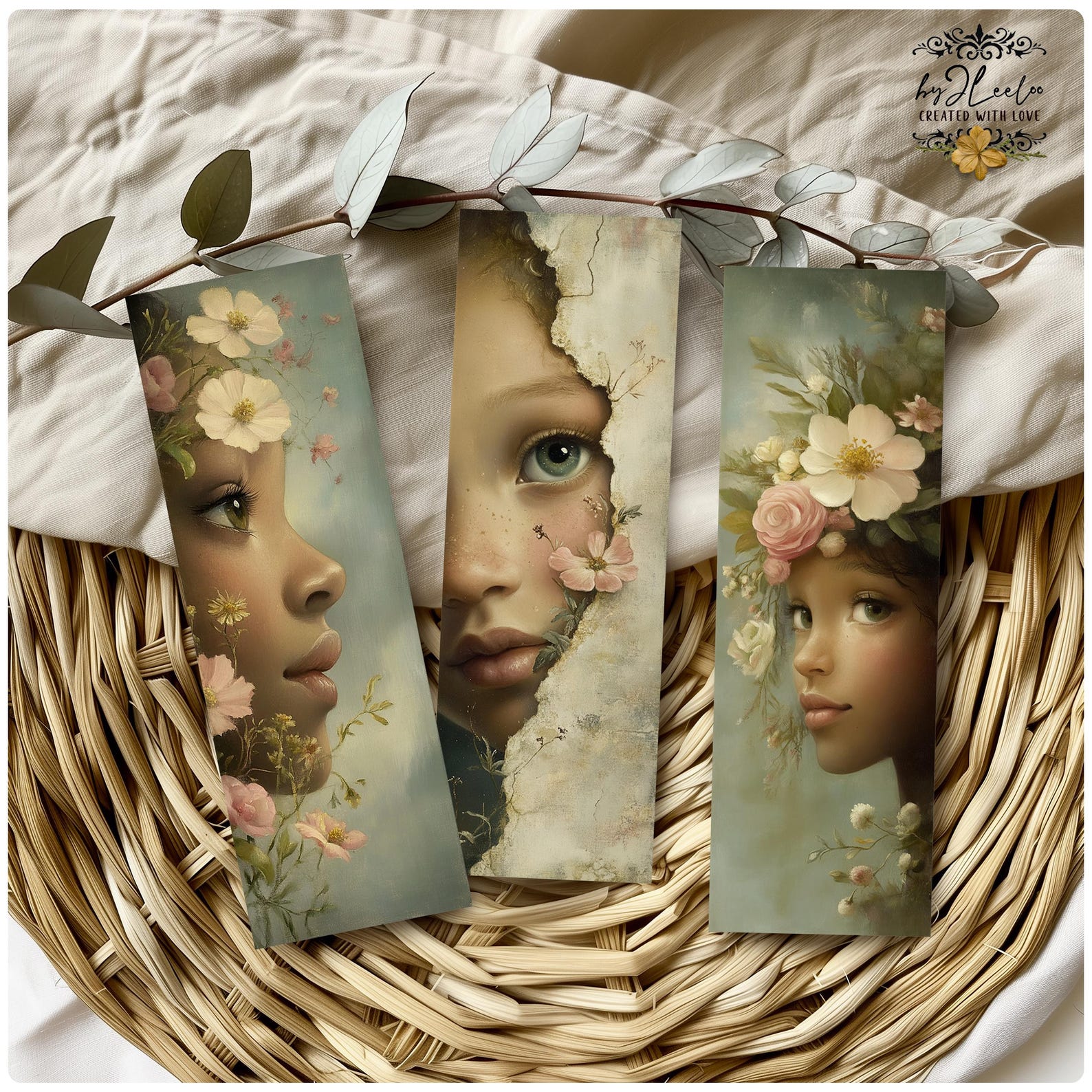 ETERNAL GRACE 3 Sizes PNG Jpeg Bookmark 6x2 | Nature Inspired Floral ...