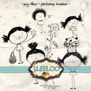 CHILDREN DOODLE Digital Clip Art Hand Drawn Whimsical Commercial Use ...