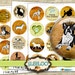 Digital Paper I LOVE MY DOG 2.5 Inch Circle Puppies Quote Love Friends ...