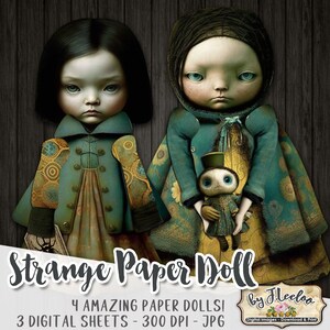 STRANGE PAPER DOLLS Articulated Digital Altered Art Original for ...