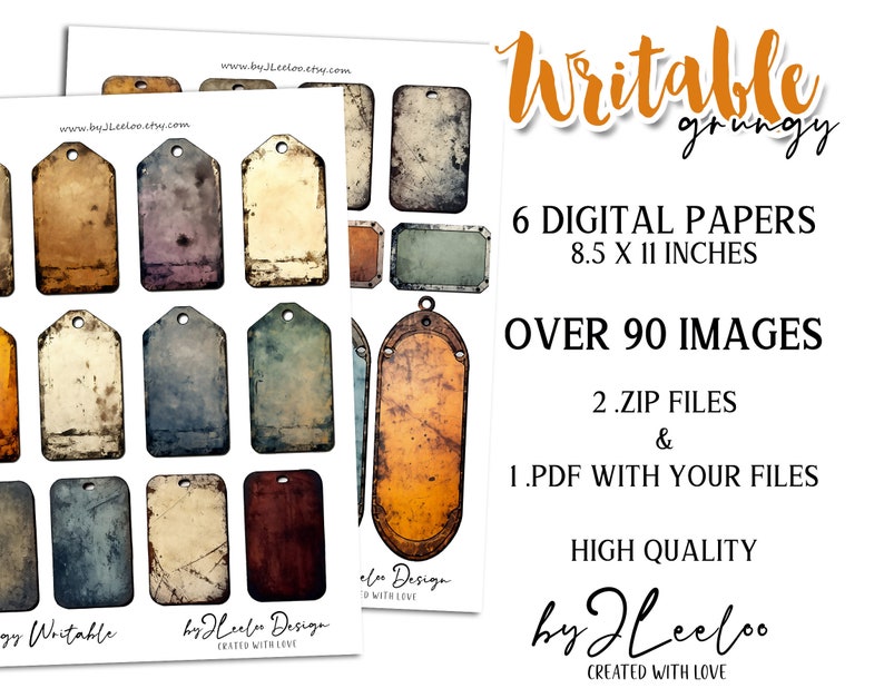 GRUNGY WRITABLE Industrial Blank Label Steampunk Supplies | Distressed ...