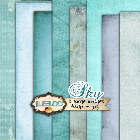 BASIC 3 SKY Large Digital Papers Collage Sheet Texture | Etsy